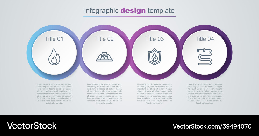 Set line fire flame firefighter helmet Royalty Free Vector