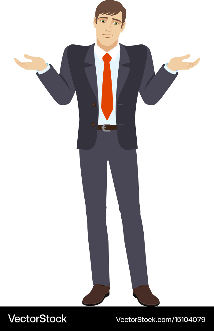 Businessman with an i dont know gesture Royalty Free Vector