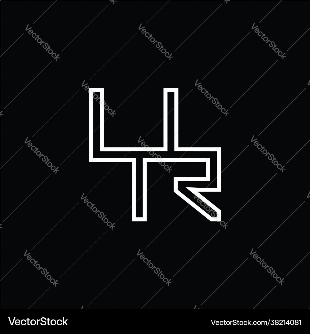 Ur logo monogram with line style design template Vector Image