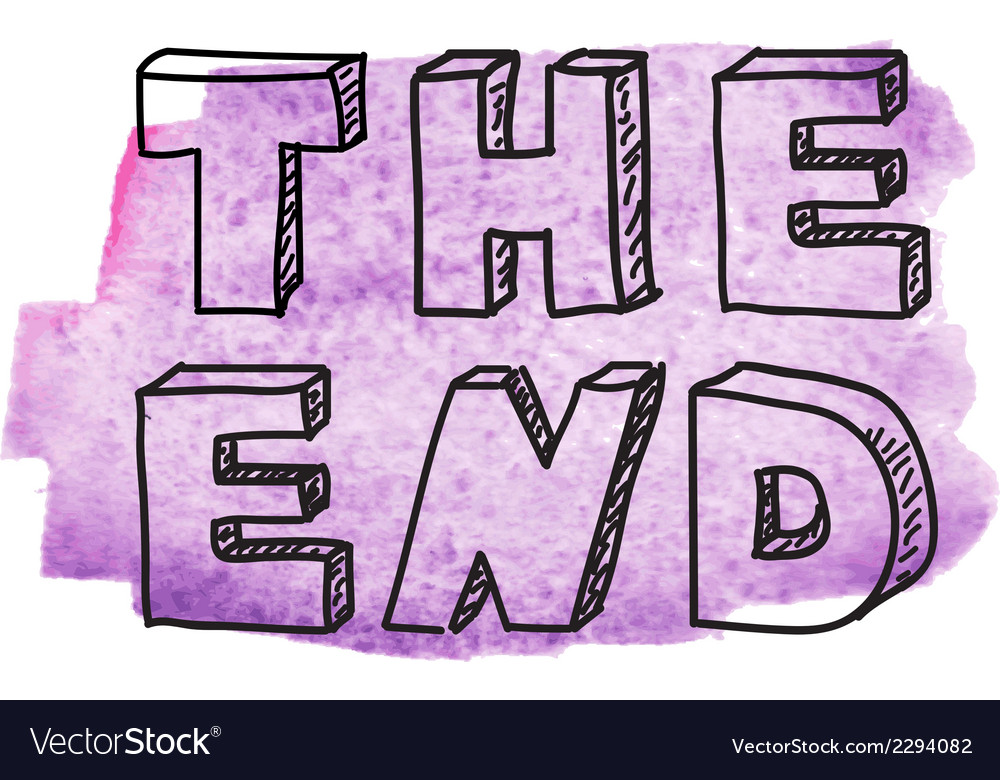 Inscription The end Vector Image by Lillia - Image #2294082 - VectorStock