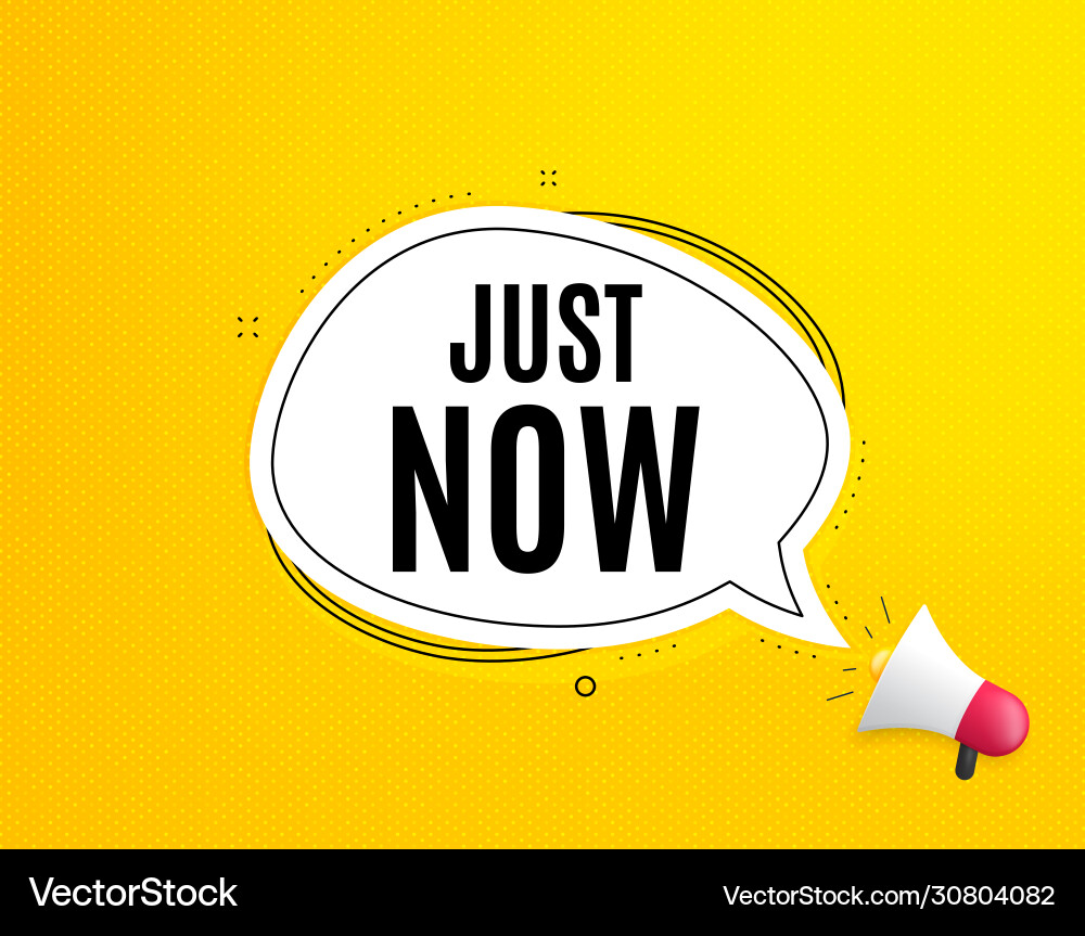 Just now symbol special offer sign Royalty Free Vector Image