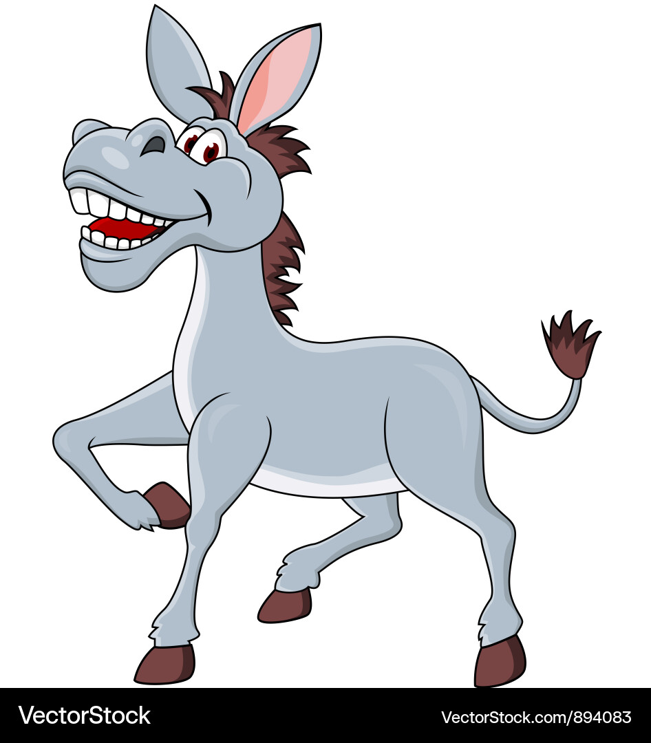 Donkey cartoon Royalty Free Vector Image - VectorStock
