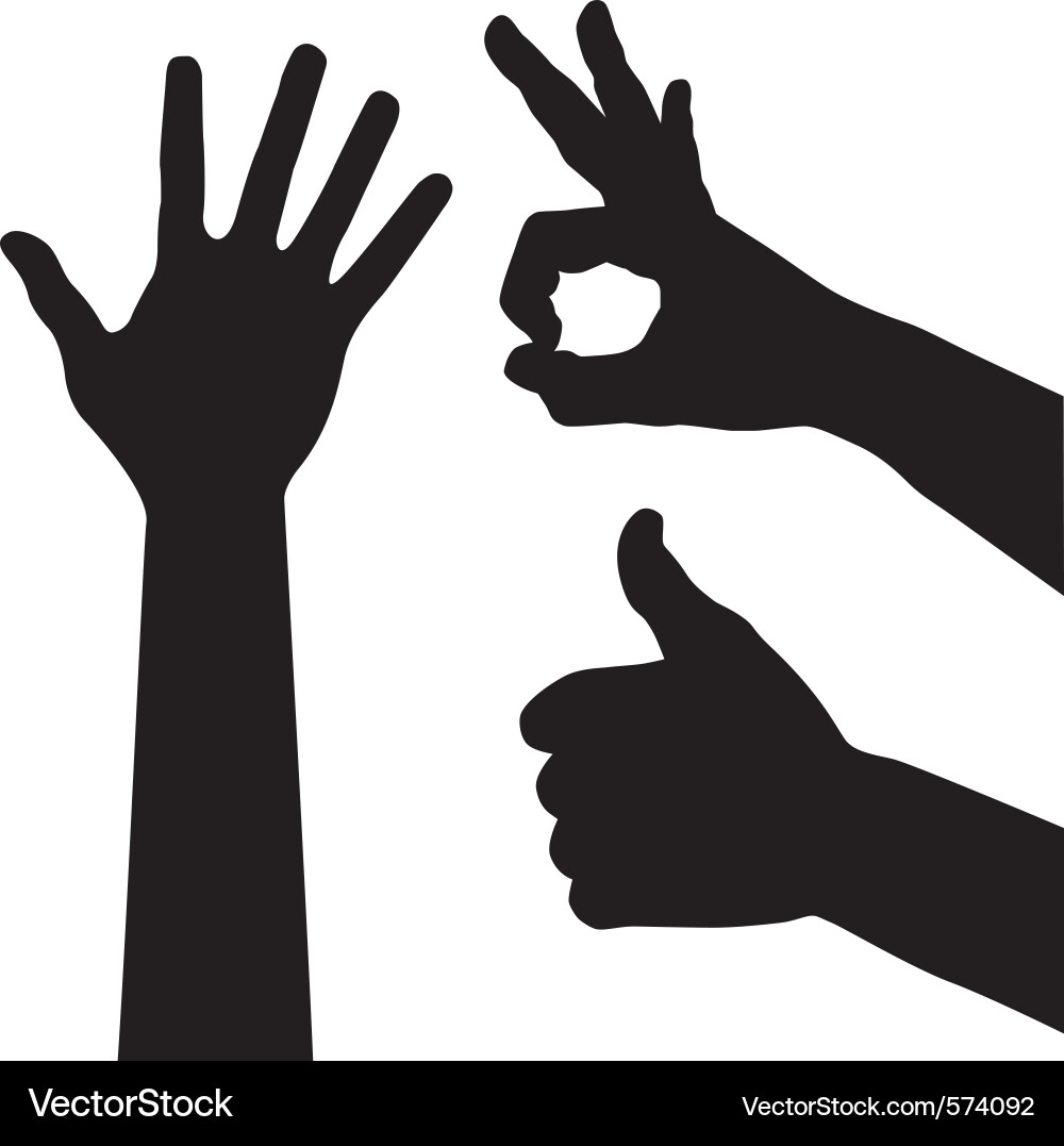 Ok hand sign Royalty Free Vector Image - VectorStock