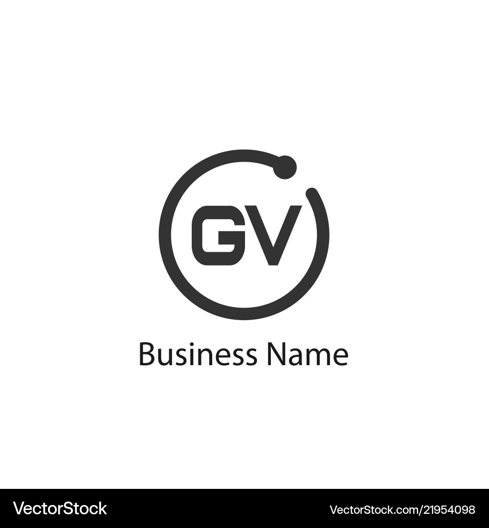 Initial letter gv logo template design Royalty Free Vector
