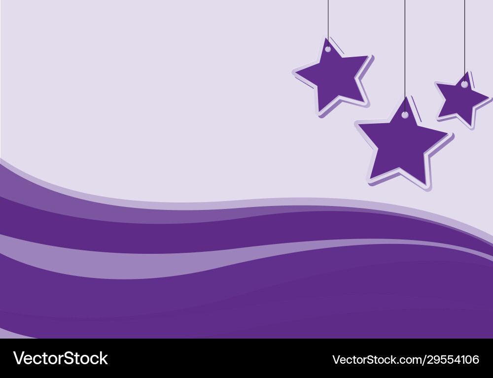 Background design with purple stars Royalty Free Vector