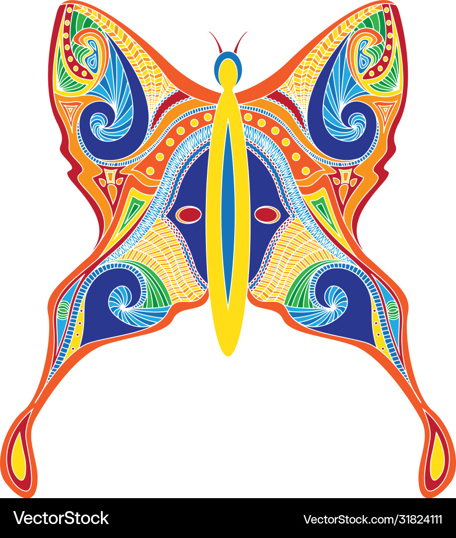 Colorful butterfly Royalty Free Vector Image - VectorStock