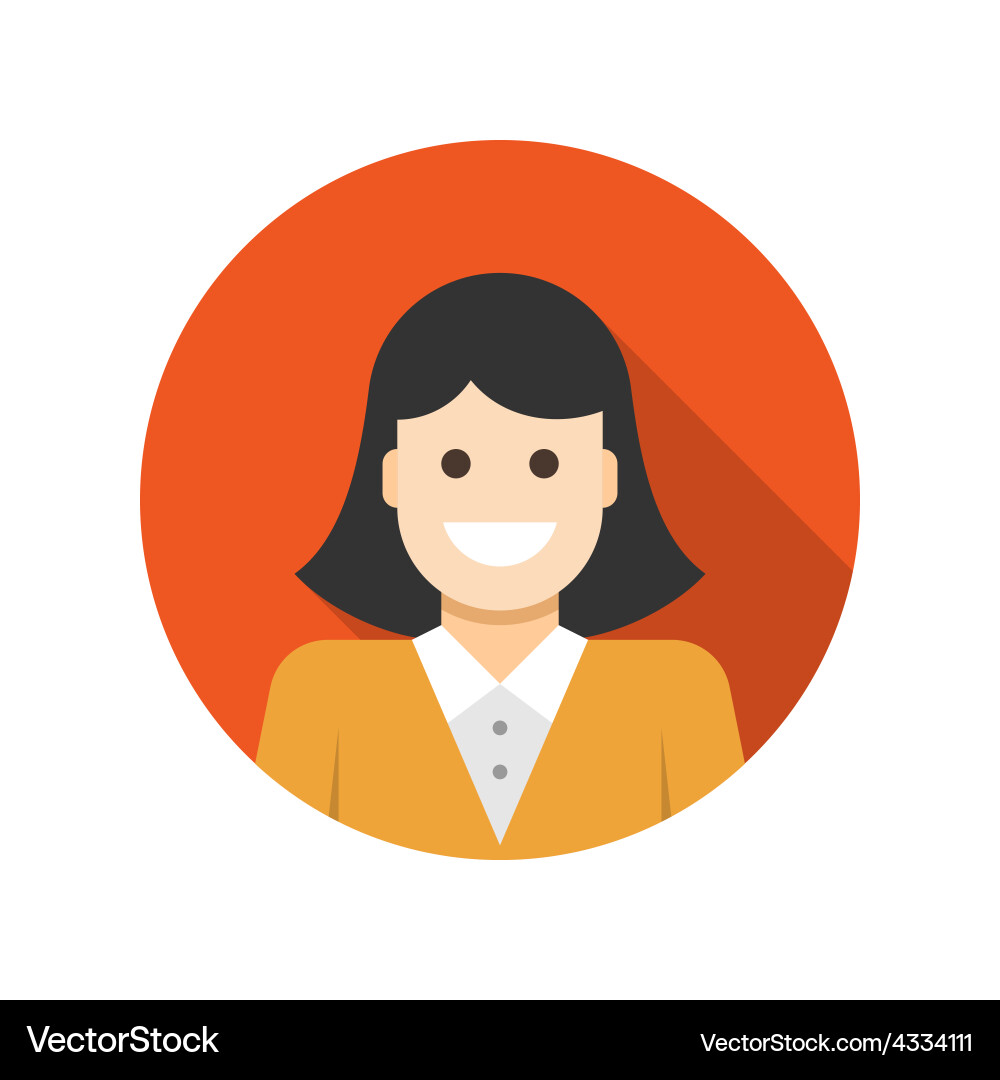 Flat Business Woman User Profile Avatar icon Vector Image