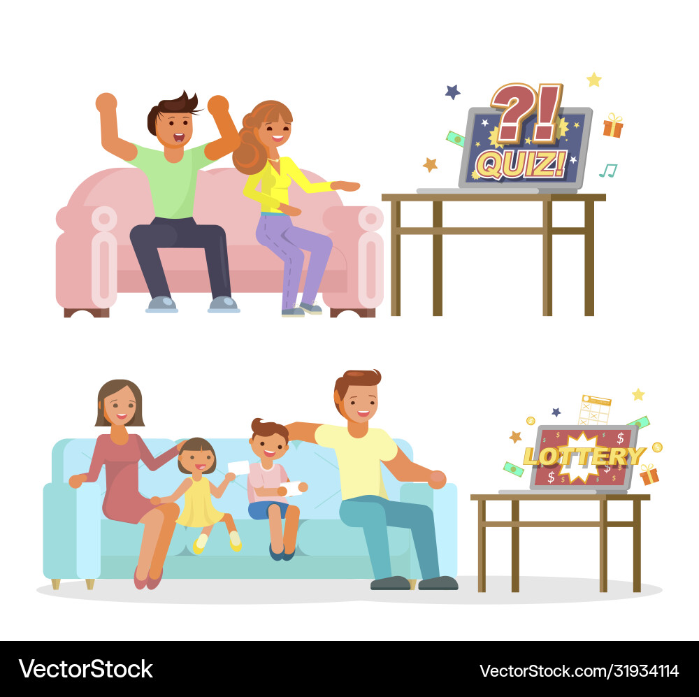 Online game show flat style design Royalty Free Vector Image