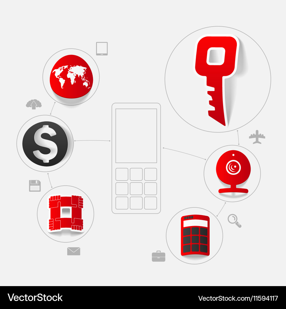 Business sticker infographic Royalty Free Vector Image