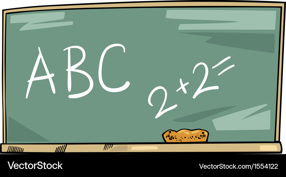 School blackboard cartoon Royalty Free Vector Image