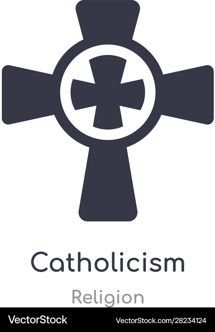 Catholicism icon isolated icon from Royalty Free Vector