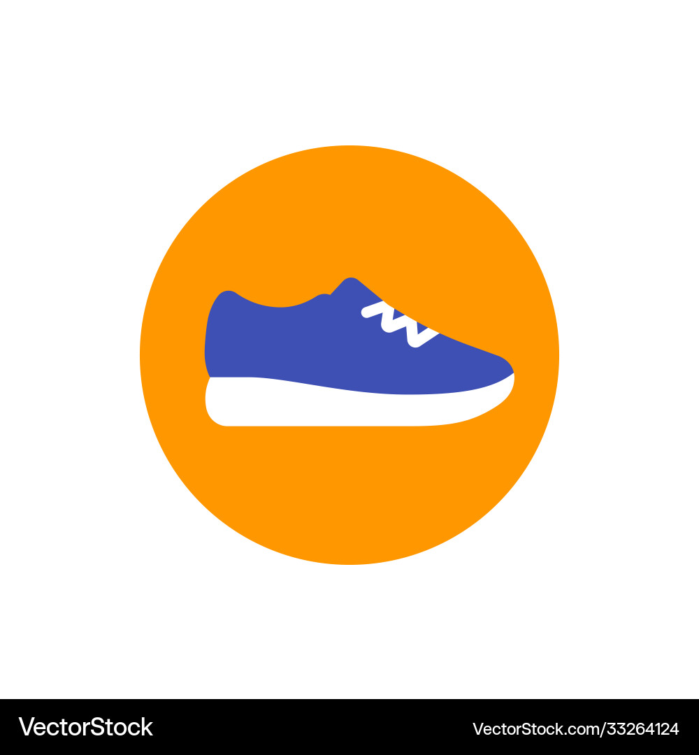 Running shoe icon trainers sneakers flat Vector Image