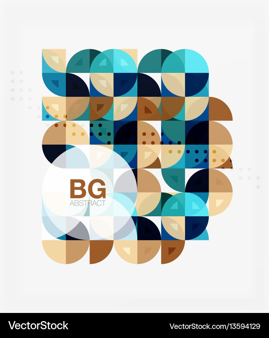 Colorful circles modern abstract composition Vector Image