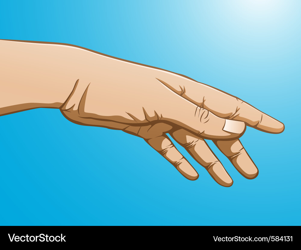 Reaching hand Royalty Free Vector Image - VectorStock