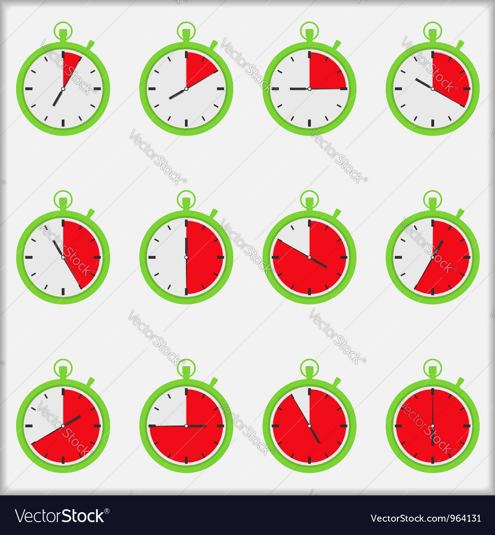 Time indicators Royalty Free Vector Image - VectorStock