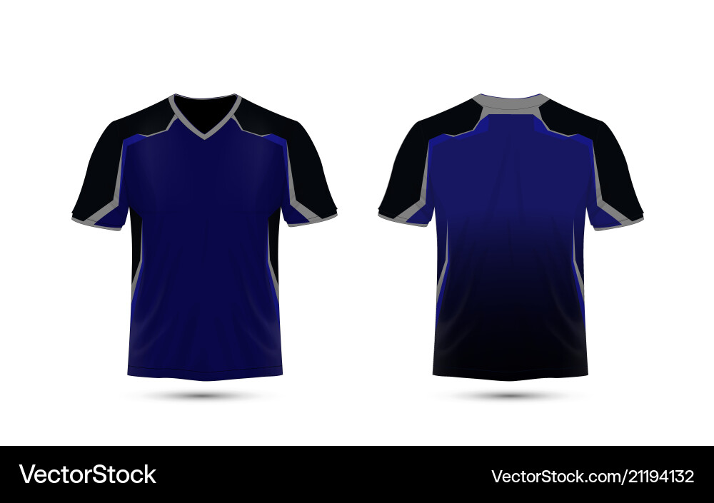 Blue and black layout e-sport t-shirt design Vector Image