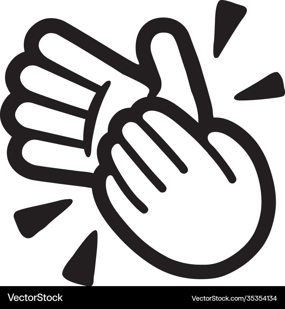 Clapping hands emoji gesture isolated icon Vector Image