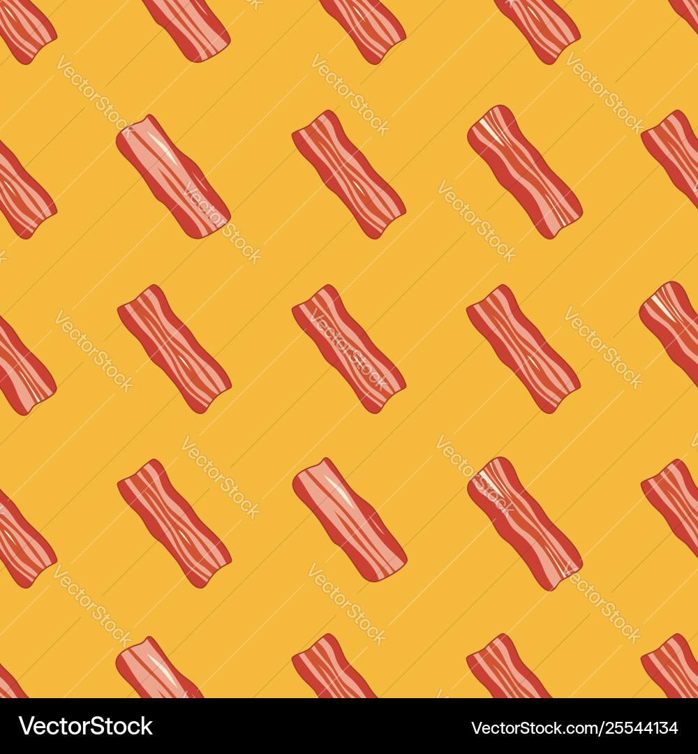 Seamless pattern with bacon slices Royalty Free Vector Image