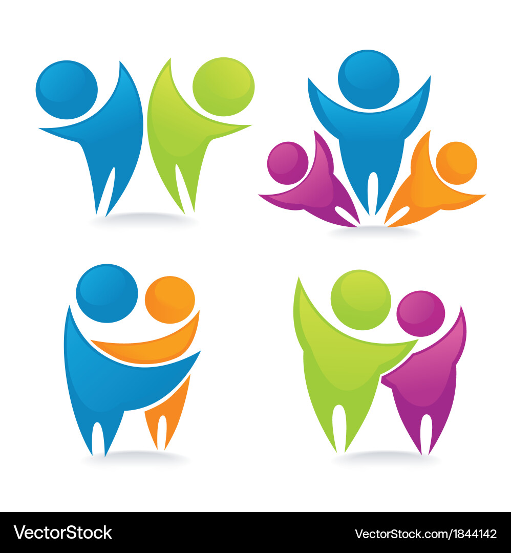 Family and friends Royalty Free Vector Image - VectorStock