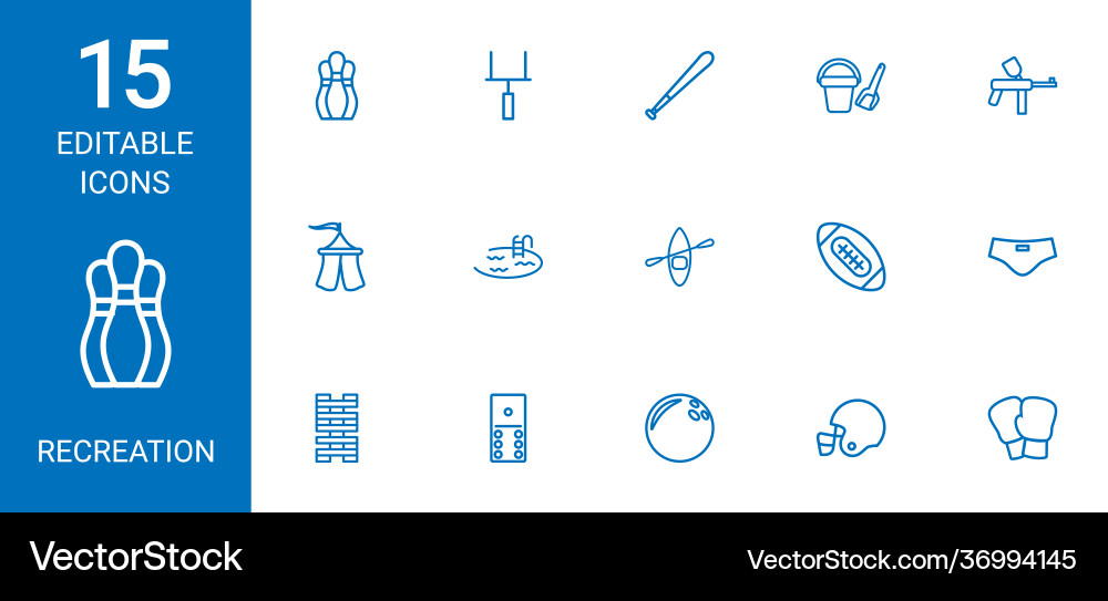 Recreation icons Royalty Free Vector Image - VectorStock