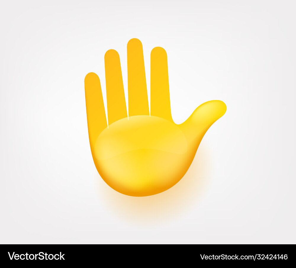 Human hand stop sign concept emoji isolated Vector Image