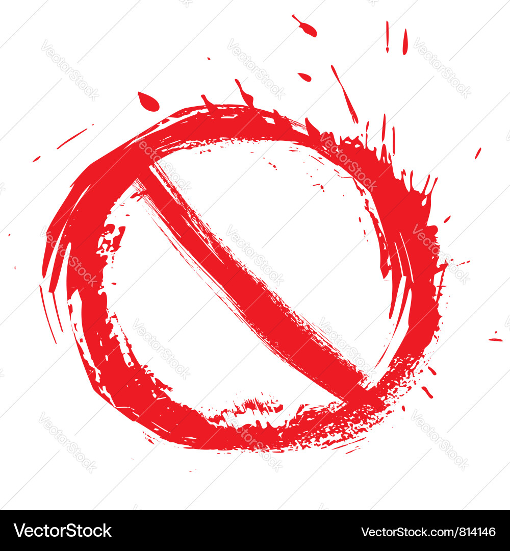 Restricted symbol Royalty Free Vector Image - VectorStock