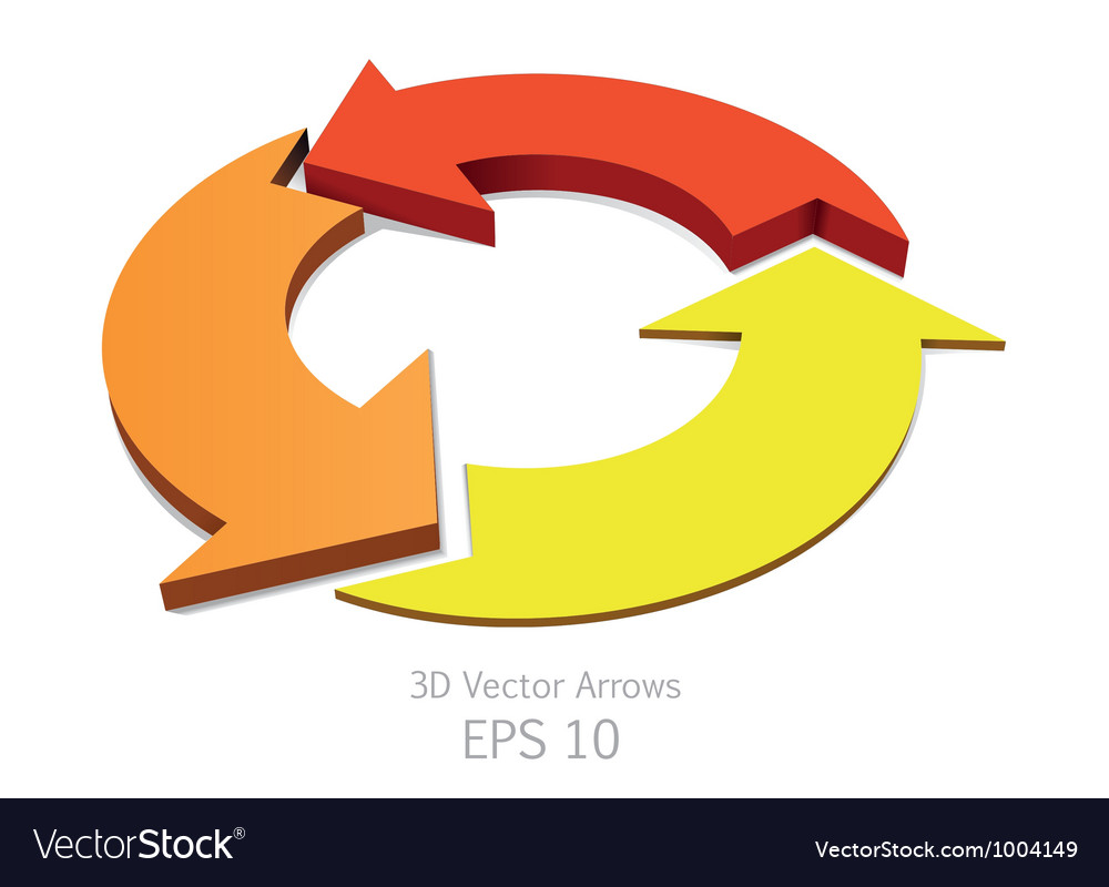 3d colorful arrows circle Royalty Free Vector Image 3d colorful arrows circle Royalty Free Vector Image