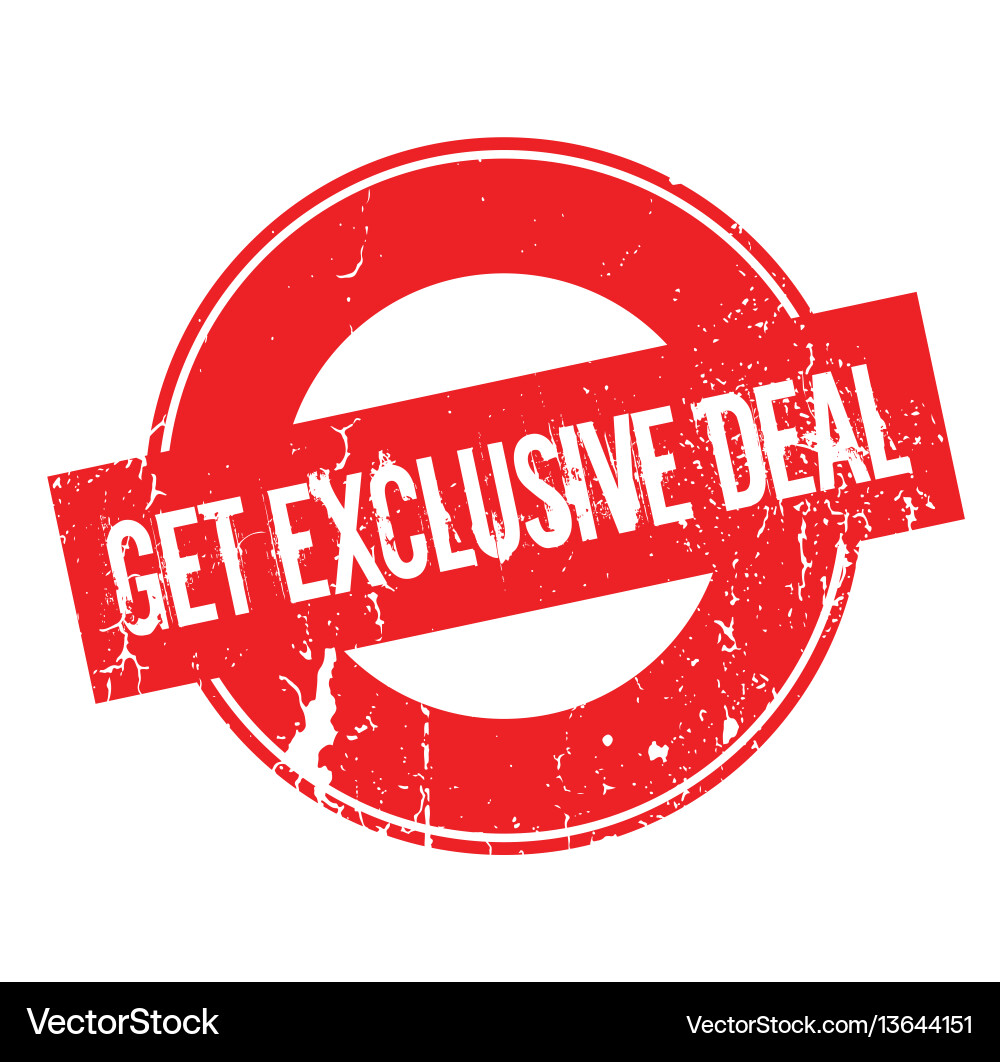 Get exclusive deal rubber stamp Royalty Free Vector Image
