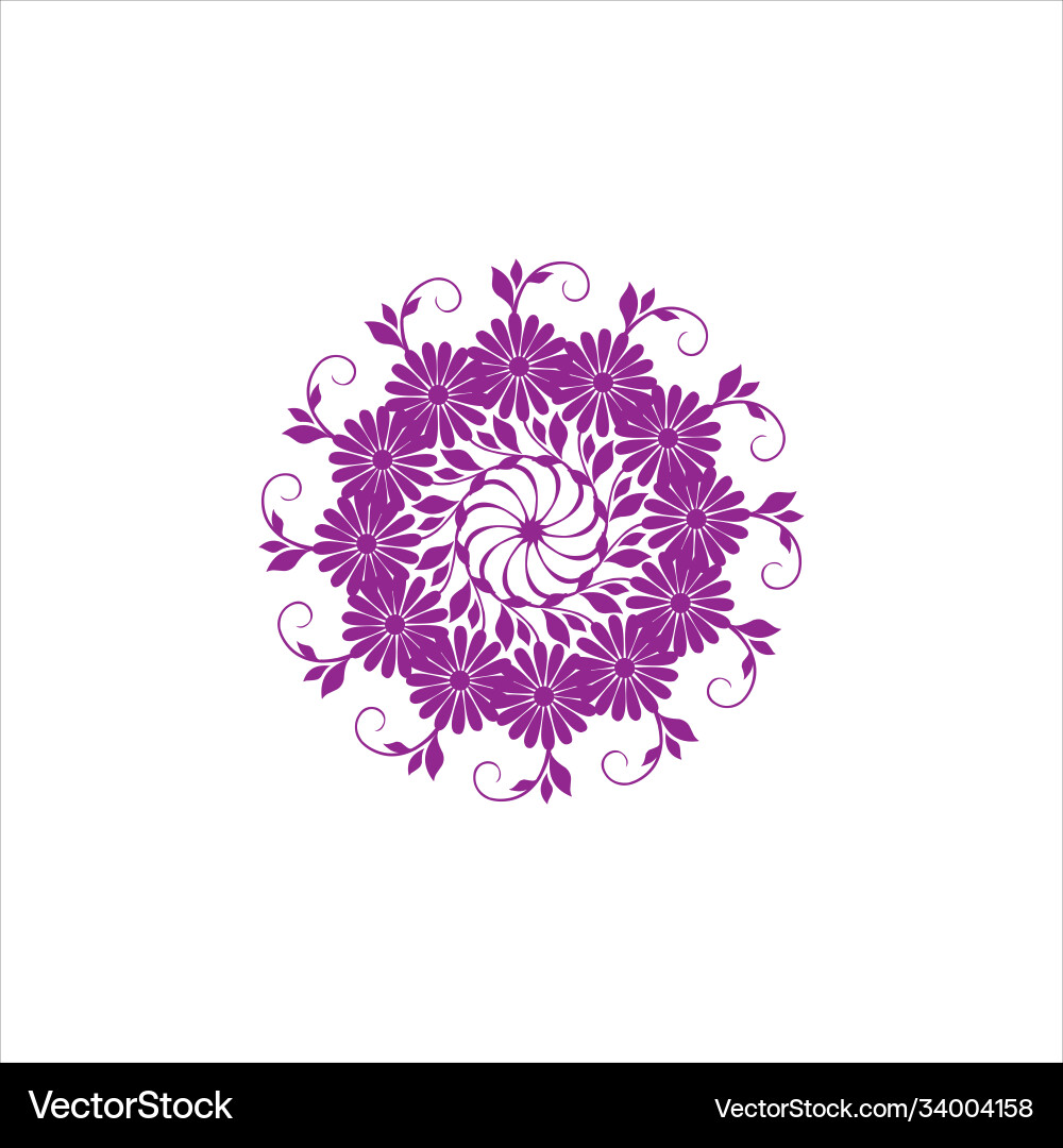 Mandala template design with graphic Royalty Free Vector