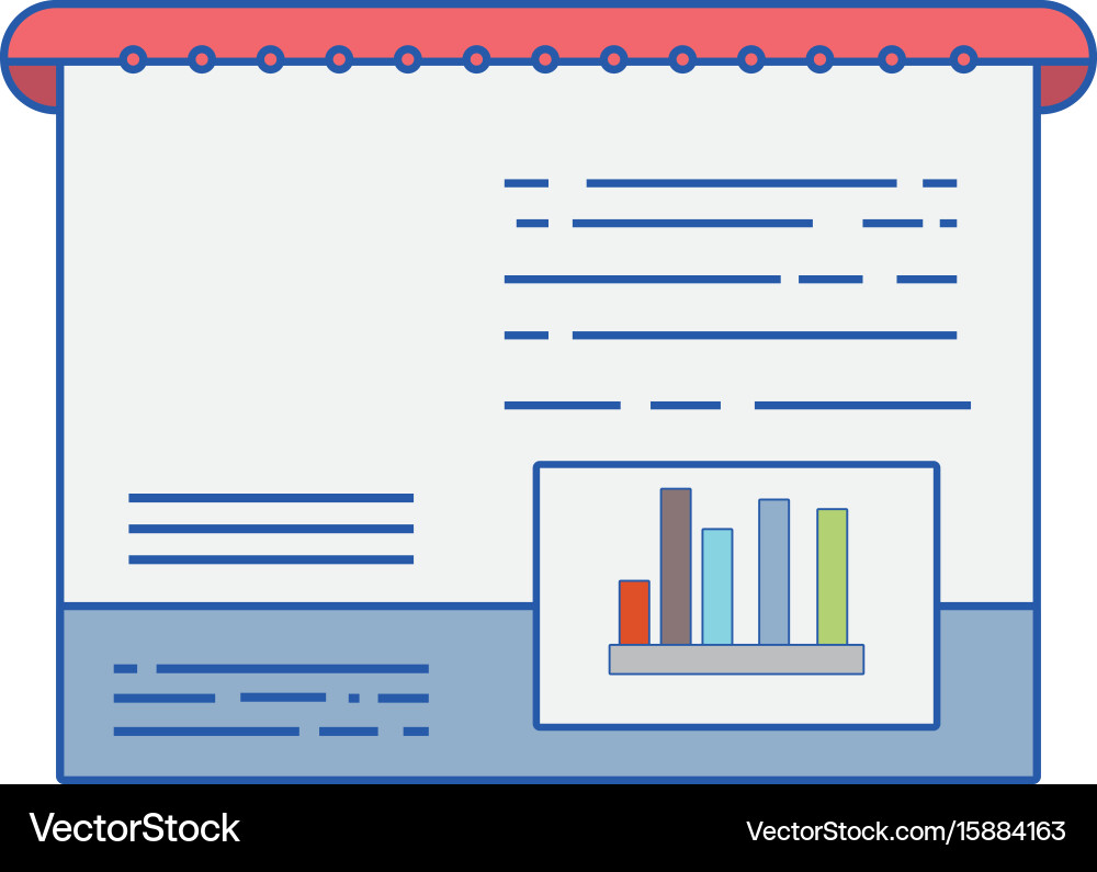 Statistic bars presentation business Royalty Free Vector