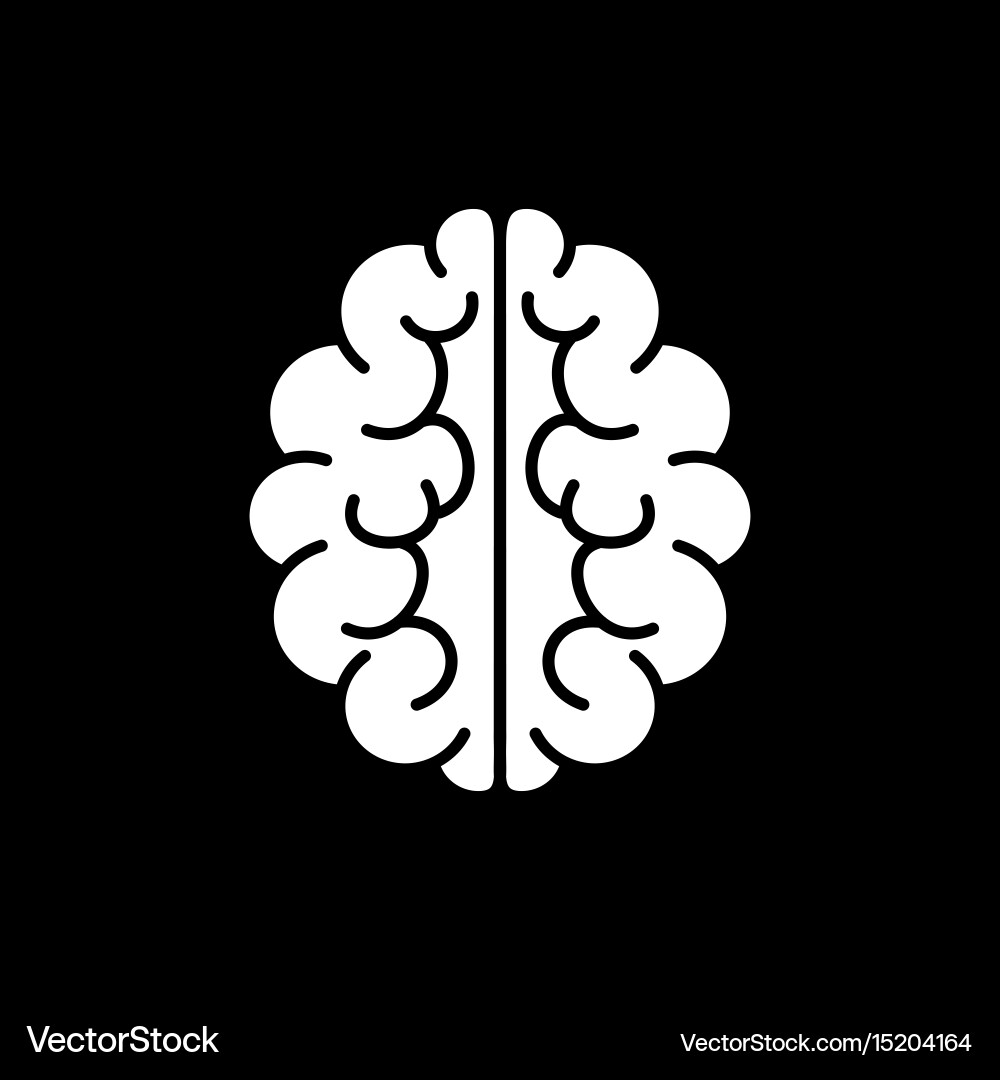 Brain icon mind symbol Royalty Free Vector Image