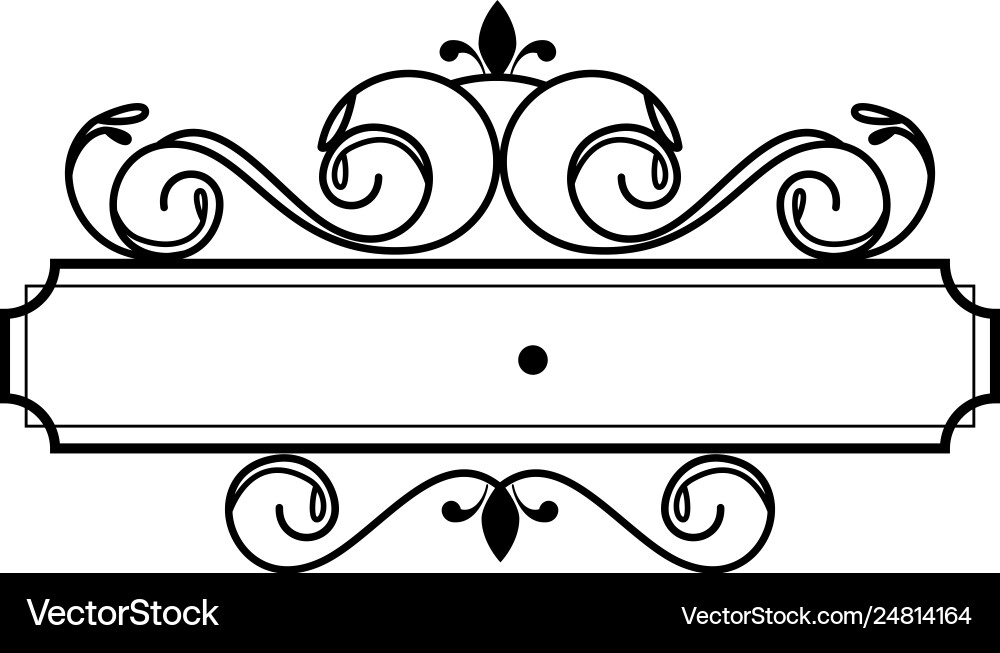 Label victorian style icon Royalty Free Vector Image