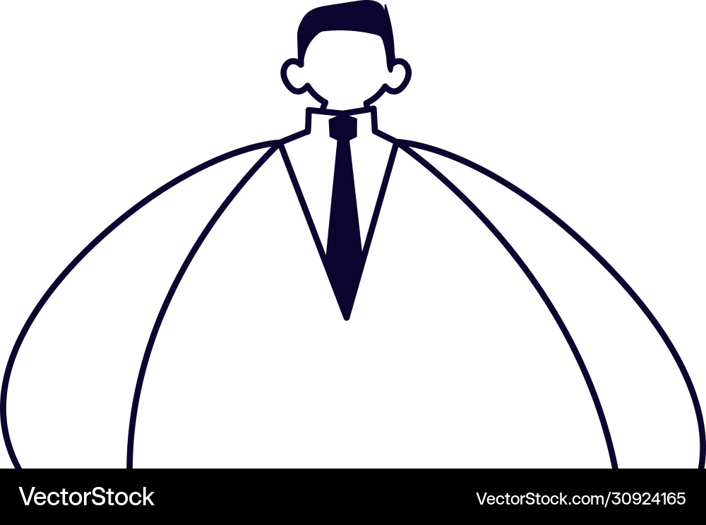 Businessman faceless line style icon Royalty Free Vector