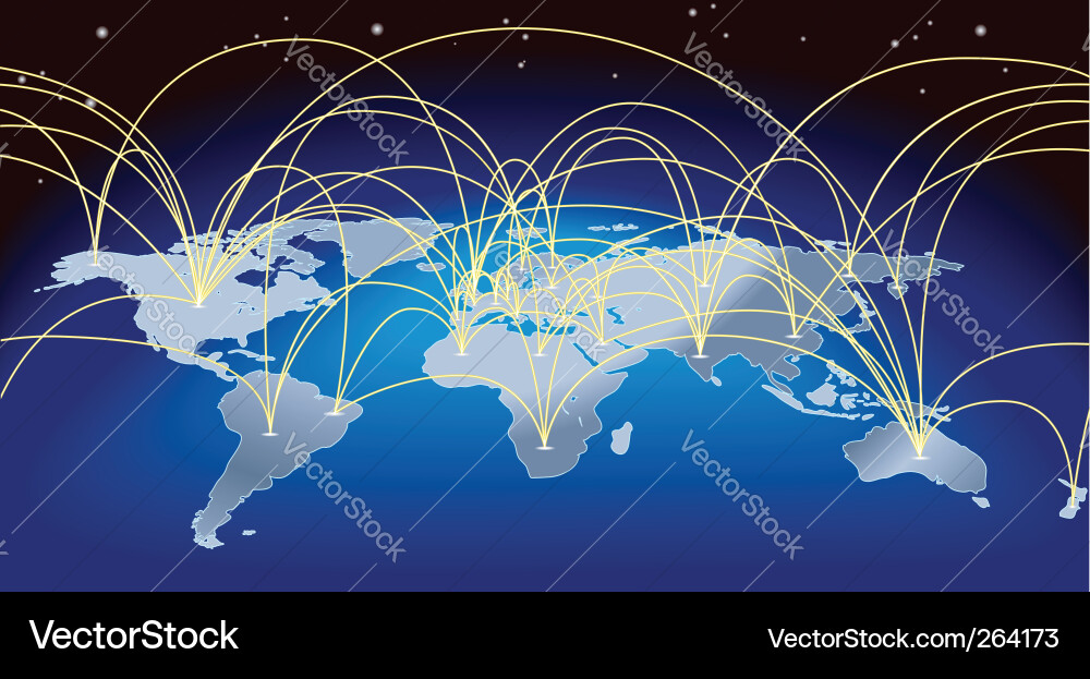 World trade map Royalty Free Vector Image - VectorStock