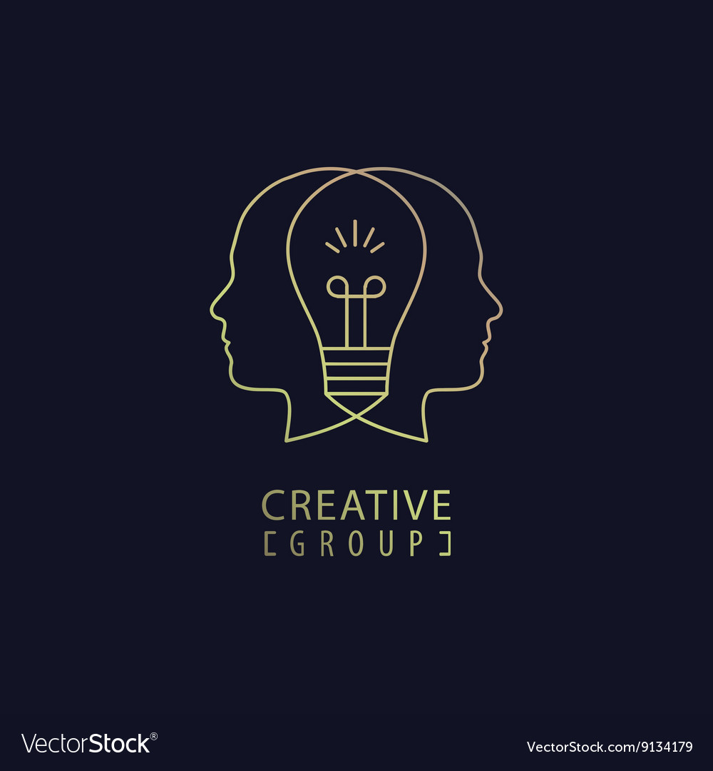 Creative mind logo group Royalty Free Vector Image