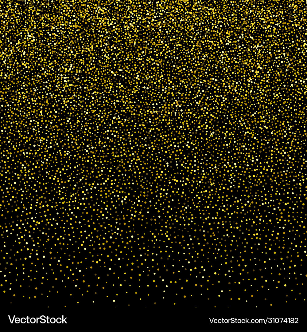 Gold glitter particles on transparent background Vector Image