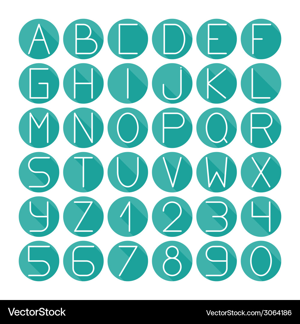 Simple colorful font Complete abc alphabet set Vector Image