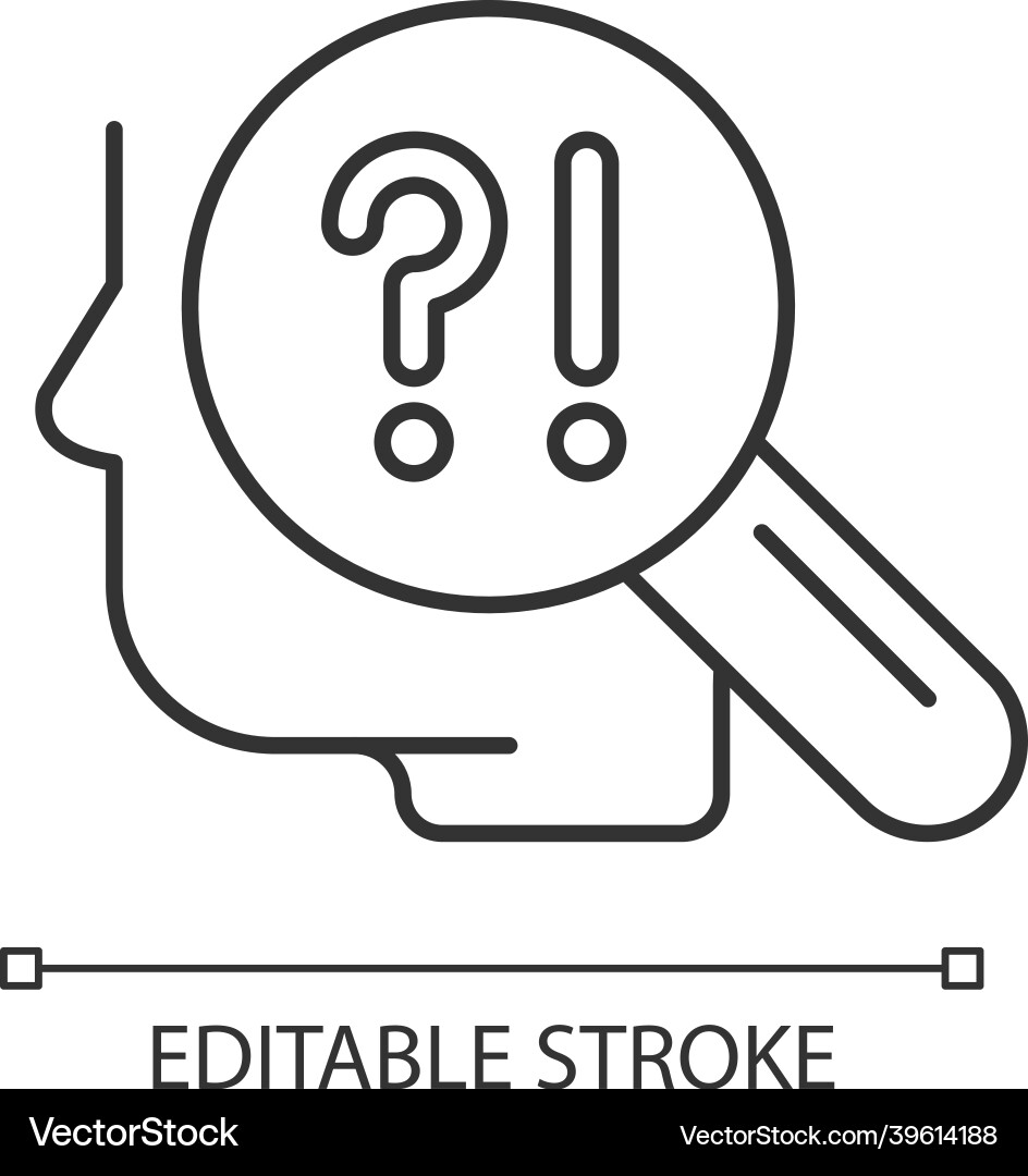 Self monitoring linear icon Royalty Free Vector Image