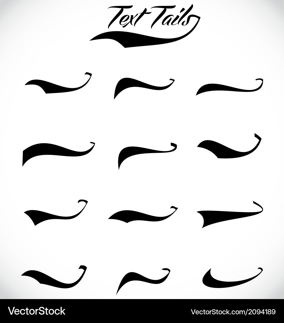 Text Tails Royalty Free Vector Image - VectorStock