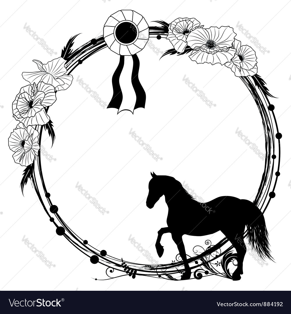 Horse frame Royalty Free Vector Image - VectorStock