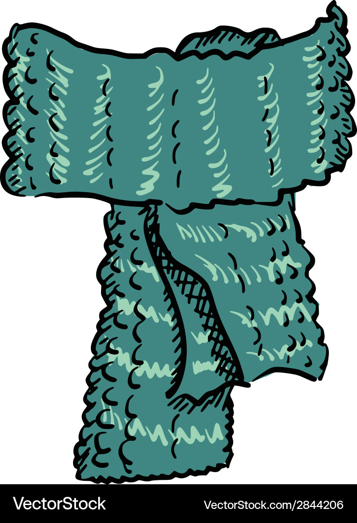 Wool scarf Royalty Free Vector Image - VectorStock