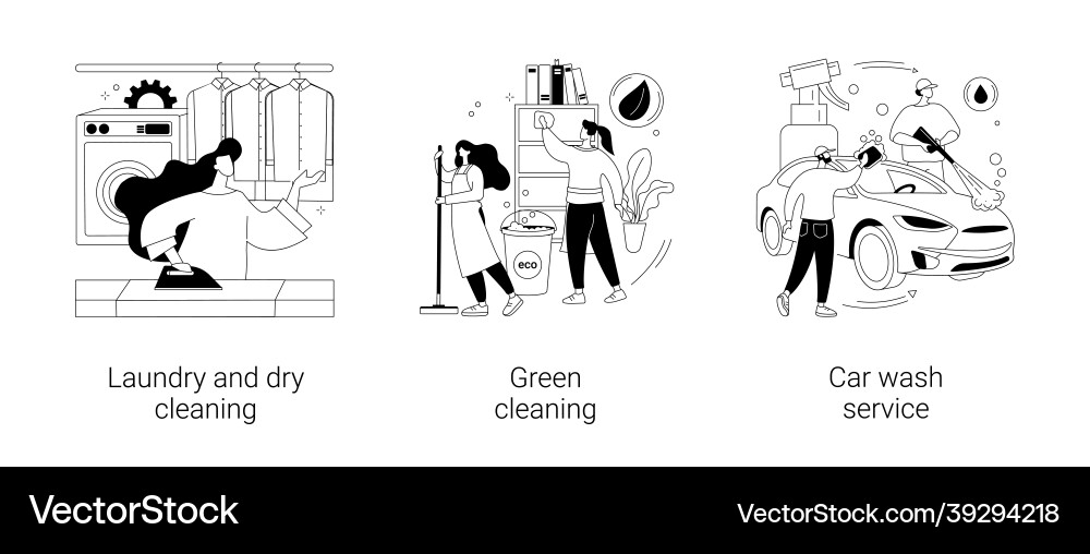 Cleaning services abstract concept Royalty Free Vector Image