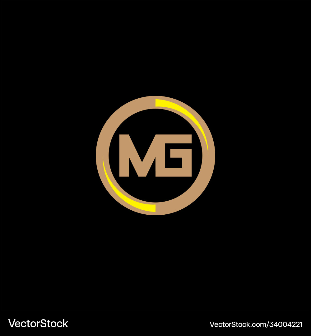 M g letter logo abstract design Royalty Free Vector Image