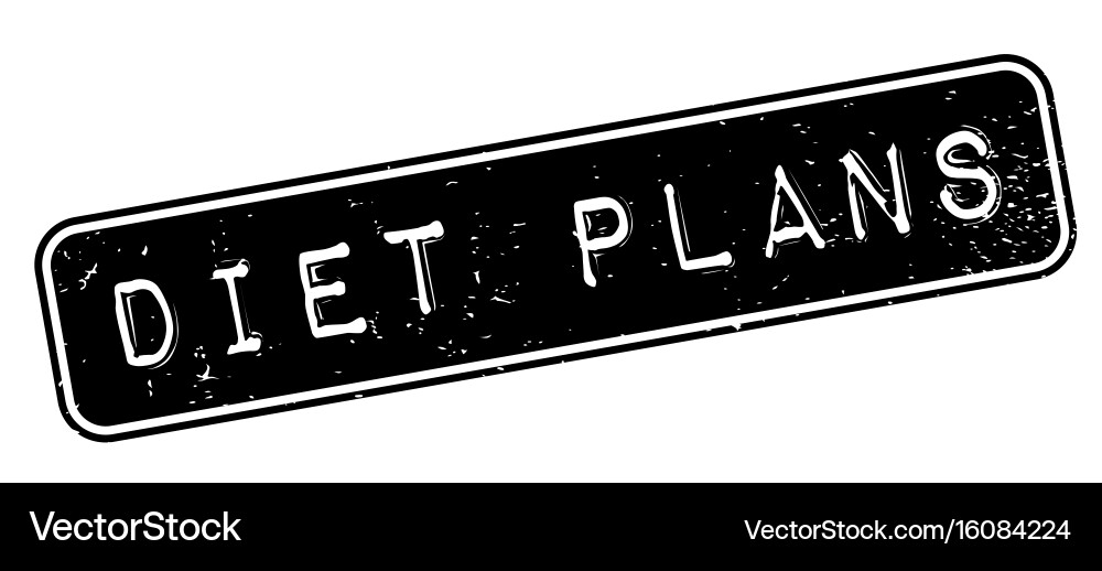 Diet plans rubber stamp Royalty Free Vector Image