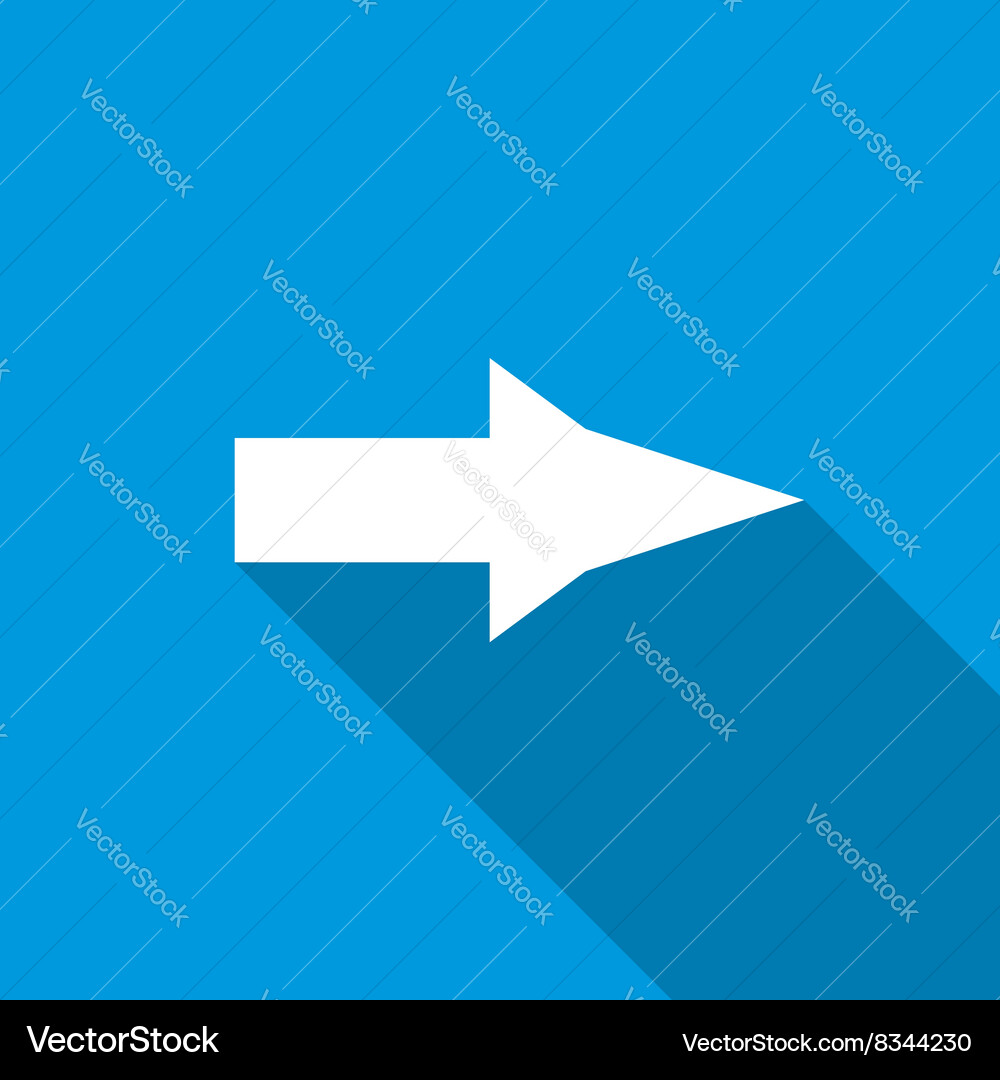 Arrow icon flat style Royalty Free Vector Image