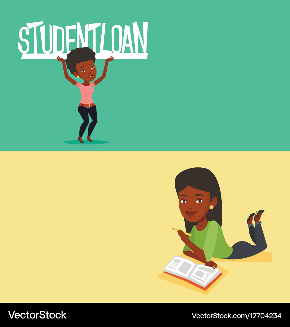 Two educational banners with space for text Vector Image