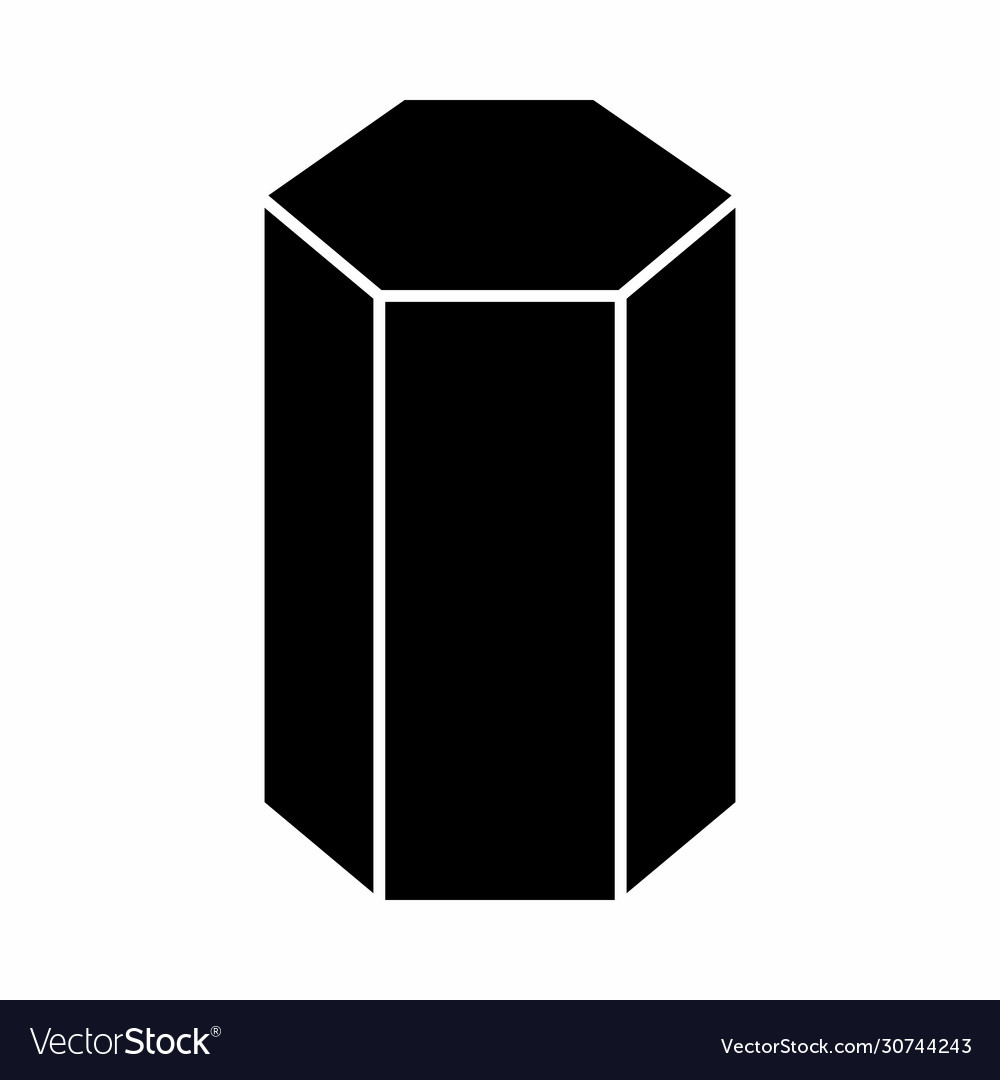 Hexagonal prism icon Royalty Free Vector Image