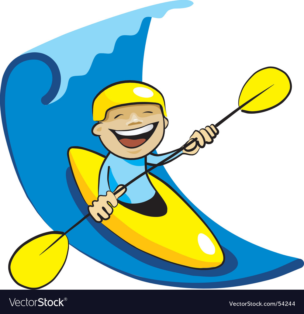 Kayaking Royalty Free Vector Image - VectorStock
