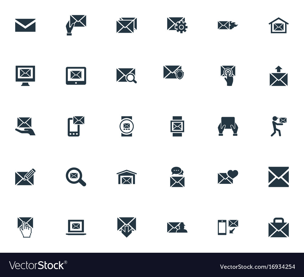 Set of simple message icons Royalty Free Vector Image