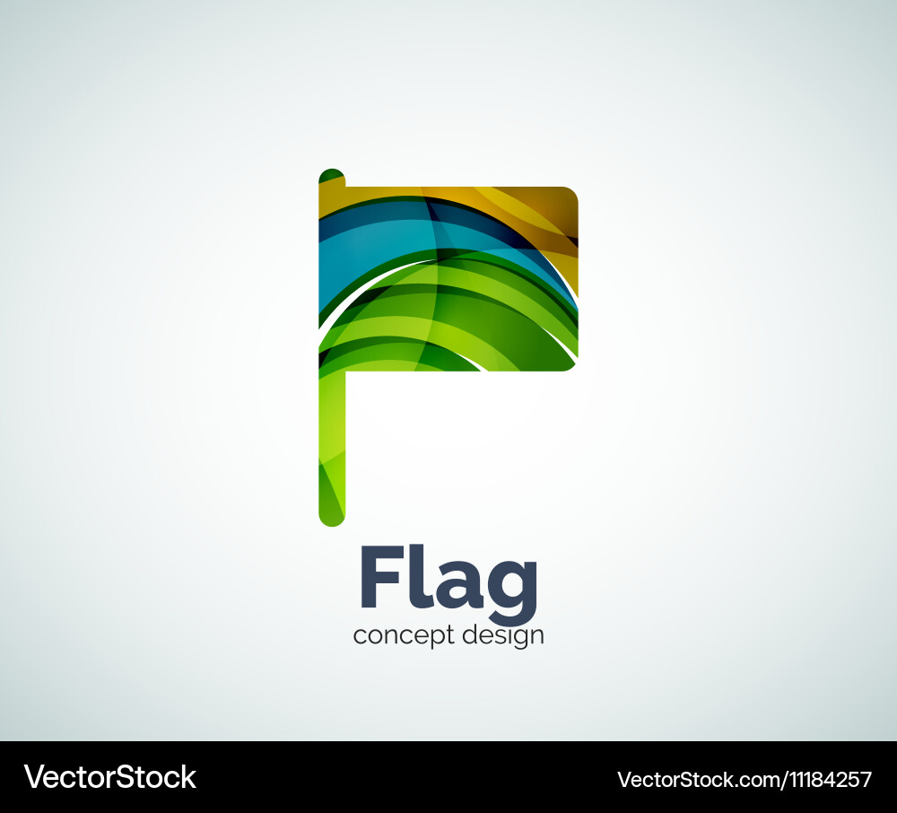 Flag logo template Royalty Free Vector Image - VectorStock